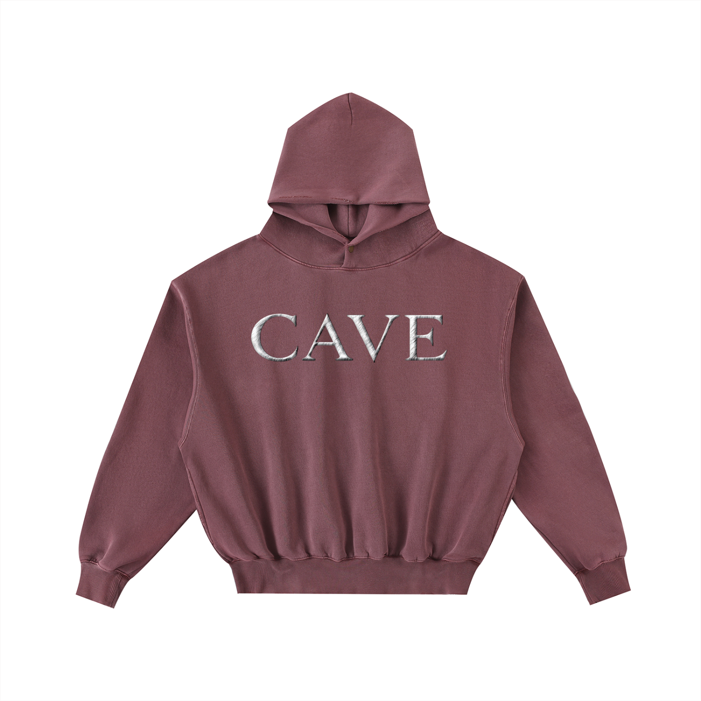 Frayed Enzyme Washed Fleece Hoodie – Cave